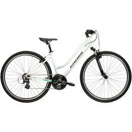 Crossrad KROSS "Crossrad Damen 28" Evado 2.0 mint 21 G&auml;nge" Gr. 38, gr&uuml;n, schwarz, Fahrr&auml;der, Damen, 38cm, 28 Zoll (71,12cm) hinten: 28 Zoll (71,12cm)