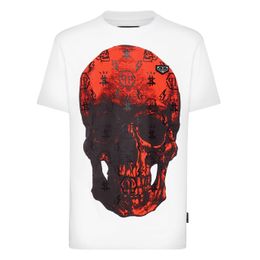 T-Shirt Philipp Plein "Skull", Damen, Gr. XL, 01, wei&szlig;, Obermaterial: 100% Baumwolle, Shirts T-Shirt