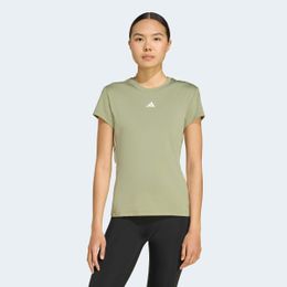 T-Shirt adidas Performance "HYGLM T", Damen, Gr. S, grün (tent grün, weiß), Obermaterial: 88% Polyester, 12% Elasthan, Rundhals, Shirts T-Shirt