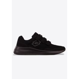 Sneaker Lotto, Damen, Gr. 45, schwarz (schwarz, dunkelgrau), Synthetik, Textil, Schuhe Sneaker, - besonders leicht & bequem
