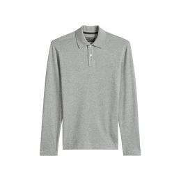 Marc O'Polo Langarm-Poloshirt MARC O'POLO, Herren, Gr. L, grau melange, Jersey, Obermaterial: 100% Baumwolle, regular fit, Shirts