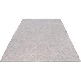 Teppich LUXOR living "Liv" Gr. 3, grau (hellgrau), B:120cm H:12mm L:170cm, Baumwolle, Teppiche, Teppich, Handweb, reine Baumwolle, handgewebt, Uni-Farben, leicht meliert