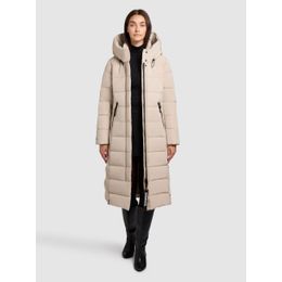 Steppmantel Khujo "SENSY", Damen, Gr. M, beige, 100% Polyester, unifarben, regular fit, eingesetzt elastischer Bund, M&auml;ntel Steppmantel
