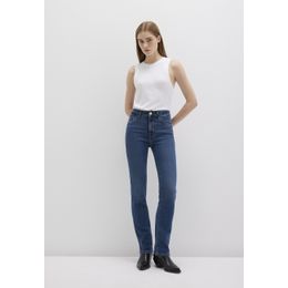 Straight-Jeans Mavi "KENDRA", Damen, Gr. 27, L&auml;nge 28, mid brushed gold, 49% Lyocell, 40% Baumwolle, 9% Polyester, 2% Elasthan, slim fit normal, Jeans Straight-Jeans, gerde Form