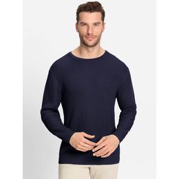 Rundhalspullover Catamaran "Pullover", Herren, Gr. 48, blau (marine), 50% Baumwolle, 50% Polyacryl, unifarben, Pullover Rundhalspullover