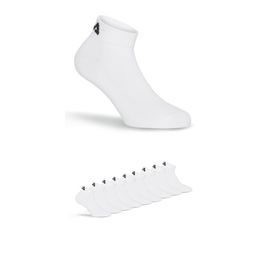 Kurzsocken Fila "UNISEX QUARTER PLAIN SOCKS", Herren, Gr. 43-46, wei&szlig; (9x wei&szlig;), Baumwolle, Elasthan, Polyester, uni, normal, Socken, mit klassischem Logo