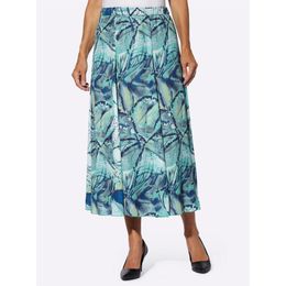 Sommerrock Lady, Damen, Gr. 23, blau (ozean, marine, bedruckt), 100% Polyester, bedruckt, gebl&uuml;mt, gemustert, mehrfarbig, lang, R&ouml;cke