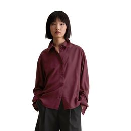 Marc O'Polo Langarmbluse MARC O'POLO DENIM "aus LENZING&trade; ECOVERO&trade;", Damen, Gr. L, schwarz maroon, Obermaterial: 100% Viskose, unifarben, relaxed fit normal, Manschette, Blusen