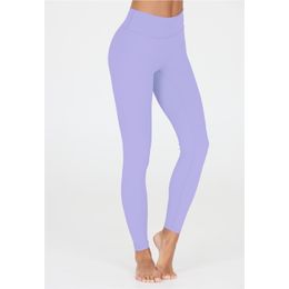 ENDURANCE ATHLECIA Trainingstights ATHLECIA "Luxe", Damen, Gr. 42, EURO-Gr&ouml;&szlig;en, lila (helllila), 80% Polyamid, 20% Elasthan, unifarben, Hosen, mit Kompressionswirkung