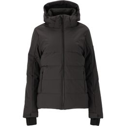 Skijacke WHISTLER "Lakeland Jr.", Jungen, Gr. 128, schwarz (schwarz, anthrazit), 100% Polyester, unifarben, normal, ohne Ausschnitt, Jacken Skijacke, mit 10.000 mm Wassersäule