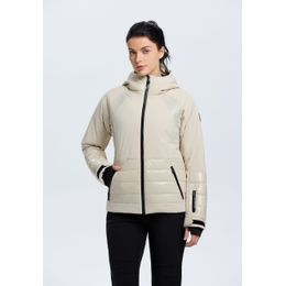 Skijacke Icepeak "Icepeak Jacke Erlansee", Damen, Gr. 44, kitt, 100% Polyester, Jacken Skijacke