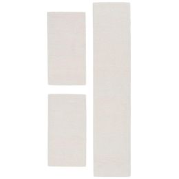 Teppich Gr. 8, creme, B:100cm H:18mm L:100cm, Schurwolle, Wolle, Teppiche, Teppich