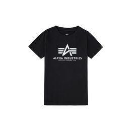 T-Shirt Alpha Industries "Basic T-Shirt BL K", M&auml;dchen, Gr. 10, schwarz, Obermaterial: 100% Baumwolle, Shirts T-Shirt