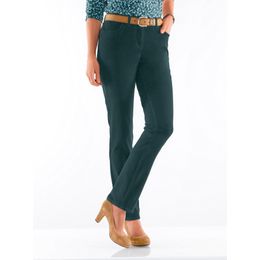 Cordhose Inspirationen, Damen, Gr. 36, Normalgr&ouml;&szlig;en, blau (petrol), 98% Baumwolle, 2% Elasthan, unifarben, lang, Hosen Cordhose