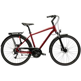 Trekkingrad KROSS "Herren-Trekkingrad 28" Trans 4.0 Rot 24 G&auml;nge" Gr. 58, rot, schwarz, Fahrr&auml;der, Damen, 58cm, 28 Zoll (71,12cm) hinten: 28 Zoll (71,12cm)