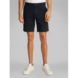 Chinoshorts Calvin Klein "MODERN TWILL SLIM CHINO SHORT", Herren, Gr. 39, N-Gr, schwarz, Twill, Obermaterial: 98% Baumwolle, 2% Elasthan, unifarben, slim fit kniefrei, Hosen, mit Logo-Patch