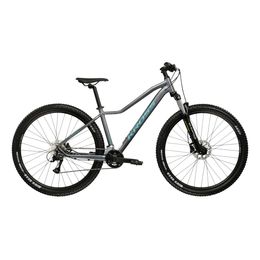 Mountainbike KROSS "KROSS Mountainbike Hardtail 29" LEA 4.0 grau 16 Gänge" Gr. 46, grau, schwarz, Fahrräder, Damen, 46cm, 29 Zoll (73,66cm) hinten: 29 Zoll (73,66cm)