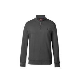 Rundhalspullover MCS "MCS Pullover Clement", Herren, Gr. XXL, iron gate, Obermaterial: 100% Baumwolle, Pullover Rundhalspullover