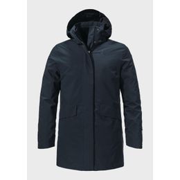 Sch&ouml;ffel Doppeljacke SCH&Ouml;FFEL "Urban 3in1 Parka Style Borkol WMS", Herren, Gr. 40, blau (8820, blau), Aussenjacke Oberstoff: Aussenseite: 100% Polyester; (Membran: Polyurethan); Futter: 100% Polyester; Futter: 100% Polyester Innenjacke Oberstoff: 100% Polyester; Futter: 100% Polyester; Wattierung: 100% Polyester, regular fit, hoch geschlossener Ausschnitt, Jacken
