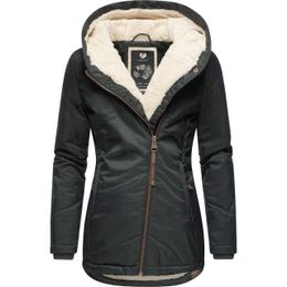 Winterjacke Ragwear "Gordon", Damen, Gr. XL (42), gr&uuml;n (olivgr&uuml;n), Au&szlig;enmaterial: 100% Polyester; Innenfutter: 100% Polyester; Wattierung: 100% Polyester, figurbetont h&uuml;ftlang, asymmetrischer Ausschnitt, &Auml;rmel ohne &Auml;rmelschlitz Rippstrickb&uuml;ndchen, Jacken Winterjacke, Sportliche wasserdichte Outdoorjacke mit Kapuze, Topseller