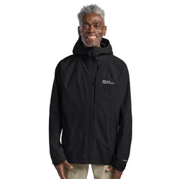 Funktionsjacke Jack Wolfskin "TEMPEST 2L JKT M", Herren, Gr. XL (54/56), schwarz, Obermaterial: 100% Polyester; Futter: 100% Polyester, Jacken Funktionsjacke