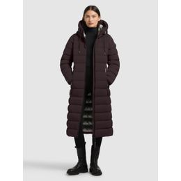 Steppmantel Khujo "SIMMIE2", Damen, Gr. L, moody plum, 100% Polyester, unifarben, eingesetzt elastischer Bund mit innenliegendem Gummizug, M&auml;ntel Steppmantel