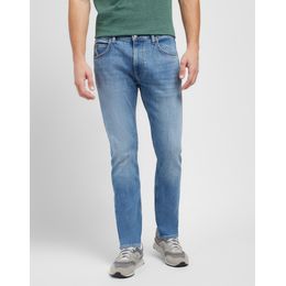 5-Pocket-Jeans Lee "RIDER", Damen, Gr. 33, L&auml;nge 34, blau (lighthouse), Denim/Jeans, Obermaterial: 92% Baumwolle, 6% Elastomultiester, 2% Elasthan, unifarben, slim fit lang, Jeans 5-Pocket-Jeans, slim fit, mit Stretch