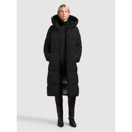 Steppmantel Khujo "ENAKH", Damen, Gr. XXL, schwarz, 100% Polyester, unifarben, eingesetzt elastischer Bund mit Windstopper, M&auml;ntel Steppmantel