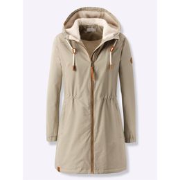Parka Casual Looks, Damen, Gr. 18, braun (schlamm), 60% Baumwolle, 40% Polyamid, Wattierung:100% Polyester, &Auml;rmelfutter:100% Polyester, unifarben, Jacken Parka