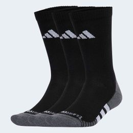 Funktionssocken adidas Performance "PRF C CC CRW 3P", Herren, Gr. M (40/42), schwarz-weiß (schwarz, weiß), Obermaterial: 56% Polyester, 40% Baumwolle, 3% Elasthan, 1% sonstige Fasern, Socken