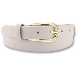 Bernd G&ouml;tz Lederg&uuml;rtel BERND G&Ouml;TZ, Damen, Gr. 100, beige (creme), Rindsleder, unifarben, G&uuml;rtel Lederg&uuml;rtel, mit goldener Schlie&szlig;e in Hufeisenform