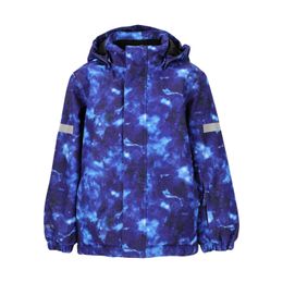 Skijacke ZIGZAG "Funzone", Jungen, Gr. 98, dunkelblau, 100% Polyester, bedruckt, normal, ohne Ausschnitt, Jacken Skijacke, in atmungsaktiver Qualit&auml;t