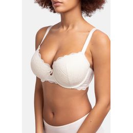 B&uuml;gel-BH Dorina "Celine", Damen, Gr. 80, Cup D, beige (ivory), Obermaterial: 80% Polyamid, 20% Elasthan, unifarben, BHs B&uuml;gel-BH, Mikrofaser-R&uuml;ckenfl&uuml;gel mit Power-Mesh, Curve