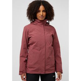 3-in-1-Funktionsjacke Jack Wolfskin "ROTWAND 3IN1 JKT W", Damen, Gr. S (36), rot (rot, ochre), Hauptmaterial: 100% Polyester; Futter: 100% Polyester (recycled); Innenmaterial: 100% Polyester, Jacken