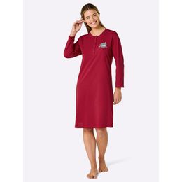 Sleepshirt Comtessa "Sleepshirt", Damen, Gr. 40/42, Normalgr&ouml;&szlig;en, bunt (rot, anthrazit), 100% Baumwolle, bedruckt, gemustert, Kleider Sleepshirt
