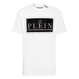 T-Shirt Philipp Plein "T-Shirt", Jungen, Gr. XL, 01, wei&szlig;, Obermaterial: 100% Baumwolle, 100% Glas, Shirts T-Shirt