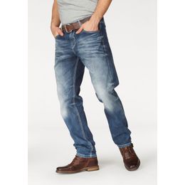 Cipo & Baxx Loose-fit-Jeans CIPO & BAXX, Herren, Gr. 33, L&auml;nge 34, blau, Denim/Jeans, Obermaterial: 100% Baumwolle, kontrastfarbene Details, sehr bequem lang, Jeans