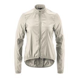 Fahrradjacke Gonso "Road Jacket Wind W", Damen, Gr. 40, grau (hellgrau), 100% Polyester, Rundhals, Jacken Fahrradjacke, Damen Radjacke, atmungsaktive Rennrad-Windjacke, Funktionsjacke