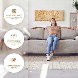 Marwona Naturstein Infrarotheizung 800 Watt mit Standfu&szlig; und Funkthermostat I 5 Jahre Garantie I Made in Germany I Qarama