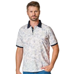 Poloshirt Casamoda "Casamoda Polo-Shirt Print", Herren, Gr. L, blau, 100% Baumwolle, Shirts