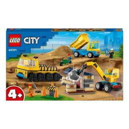 Lego® City Baufahrzeuge und Kran mit Abrissbirne