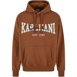 Kapuzensweatshirt Karl Kani "Karl Kani Herren", Herren, Gr. S, braun, 80% Baumwolle, 20% Polyester, unifarben, Sweatshirts