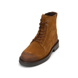 Marc O'Polo Stiefelette MARC O'POLO "aus softem Velours-Rindleder", Damen, Gr. 42, cognac, Obermaterial: 100% Leder (Rind), unifarben, Schuhe Stiefelette