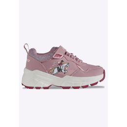 Sneaker Lotto, Mädchen, Gr. 34, rosa (dunkelrose, rose), Synthetik, Schuhe Sneaker, mit coolem Blinkeffekt