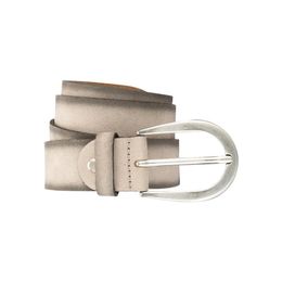 Bernd G&ouml;tz Lederg&uuml;rtel BERND G&Ouml;TZ, Damen, Gr. 100, beige (sand), Leder, unifarben, G&uuml;rtel Lederg&uuml;rtel, mit mattsilberfarbener Dornschlie&szlig;e