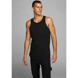 Jack & Jones Muskelshirt JACK & JONES "BASIC TANK TOP", Herren, Gr. L, schwarz, Jersey, Obermaterial: 100% Baumwolle, unifarben, l&auml;ssig geschnitten normal, Rundhals, Shirts