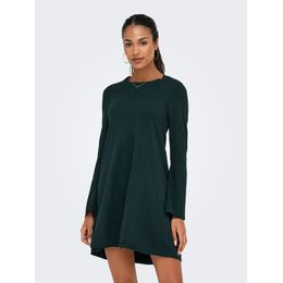 Midikleid Only "ONLAMALIO LIFE LS ONECK DRESS KNT", Damen, Gr. S, N-Gr, scarab, Obermaterial: 100% Polyester, unifarben, loose fit, Rundhals, Kleider Midikleid, Sommerkleid