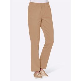 Schlupfhose Classic Basics, Damen, Gr. 19, Kurzgrößen, beige, 100% Baumwolle, unifarben, lang, Hosen Schlupfhose
