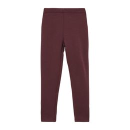 Leggings s.Oliver JUNIOR, Mädchen, Gr. 128, N-Gr, burgundy, Jersey, Obermaterial: 66% Polyester, 30% Baumwolle, 4% Elasthan, unifarben, slim fit lang, Hosen, mit Stretch