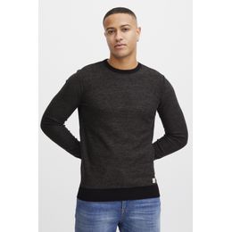 Rundhalspullover Blend "BHNathan", Herren, Gr. L, schwarz, Feinstrick, 100% Baumwolle, regular fit, Rundhals, eingesetzt, Pullover, Strickpullover mit farblich abgesetzten Abschlüssen
